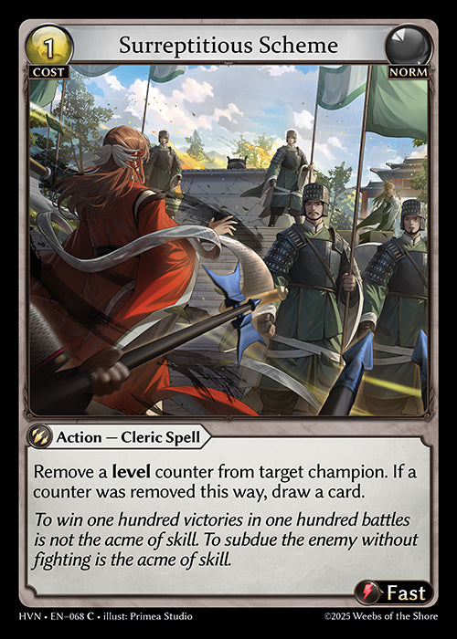 HVN-068 Surreptitious Scheme – Apex Player's Guild